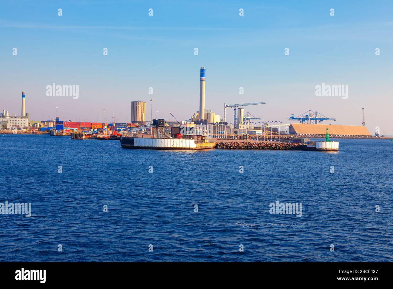 Swedish port in Helsingborg city Stock Photo - Alamy