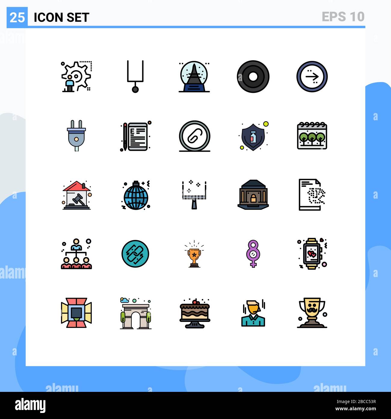 Stock Vector Icon Pack of 25 Line Signs and Symbols for circle, user ...