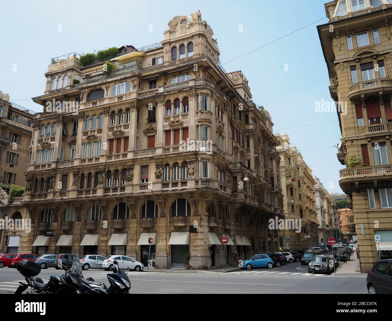 Old and big building in the centre of Genova City Stock Photo - Alamy