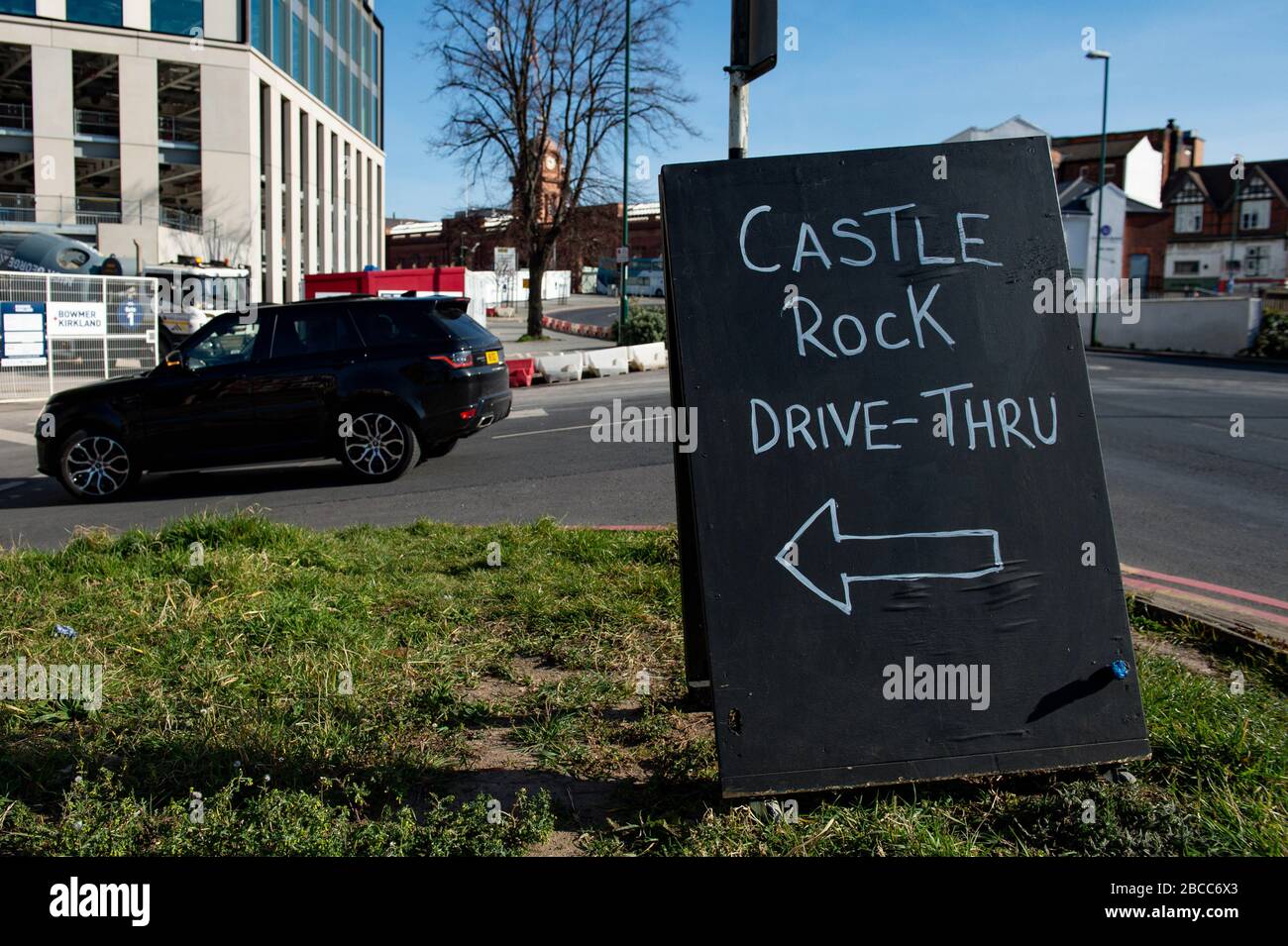 The Castle Rock Brewery put up a sign to advertise their operation of a ...