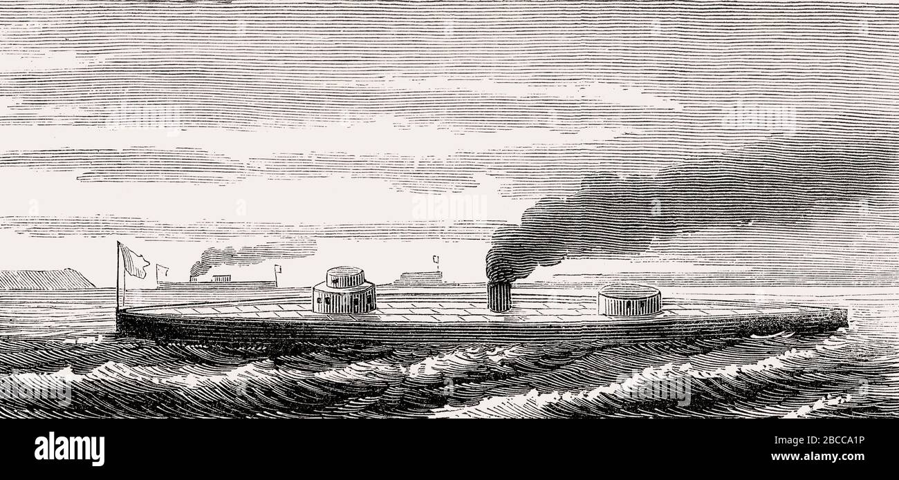 USS Onondaga, a river monitor built for the Union Navy during the ...