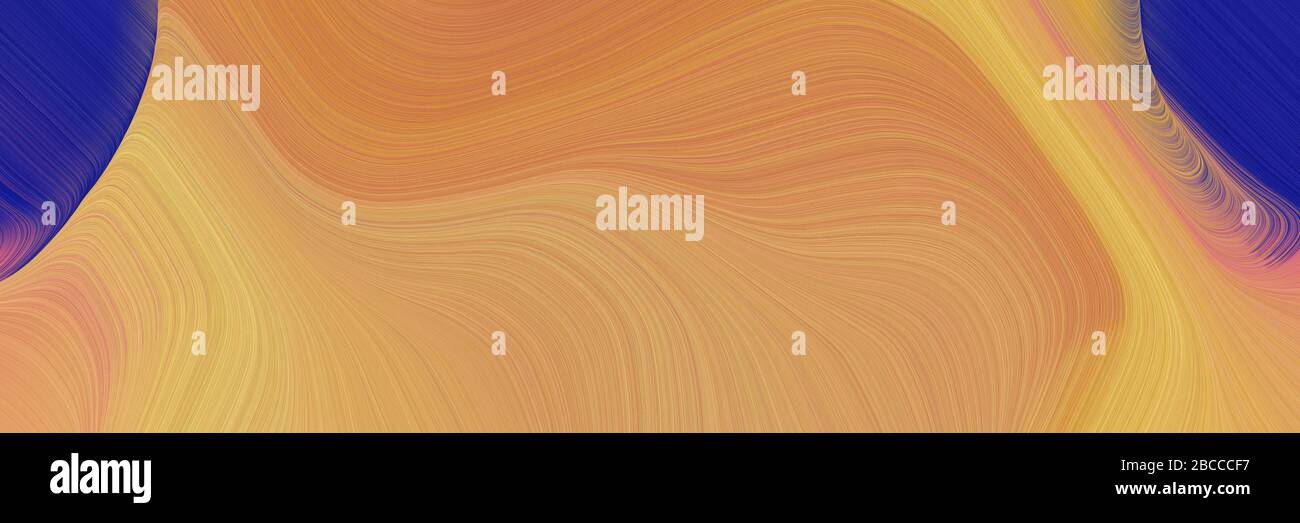 abstract dynamic curved lines moving horizontal header with sandy brown ...