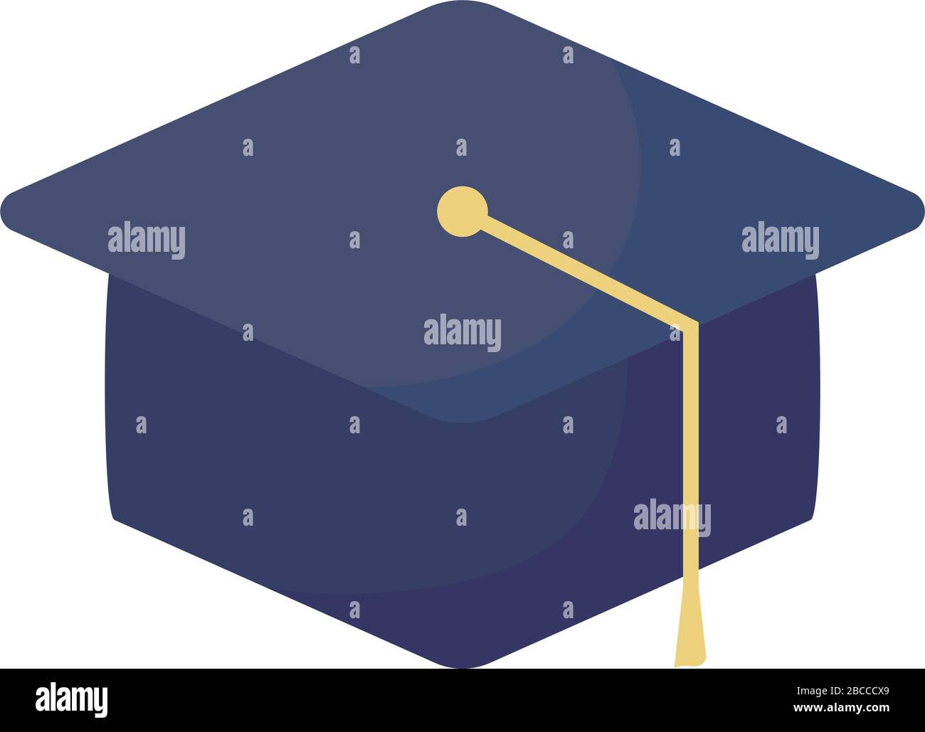 graduation cap on white background vector illustration design Stock ...