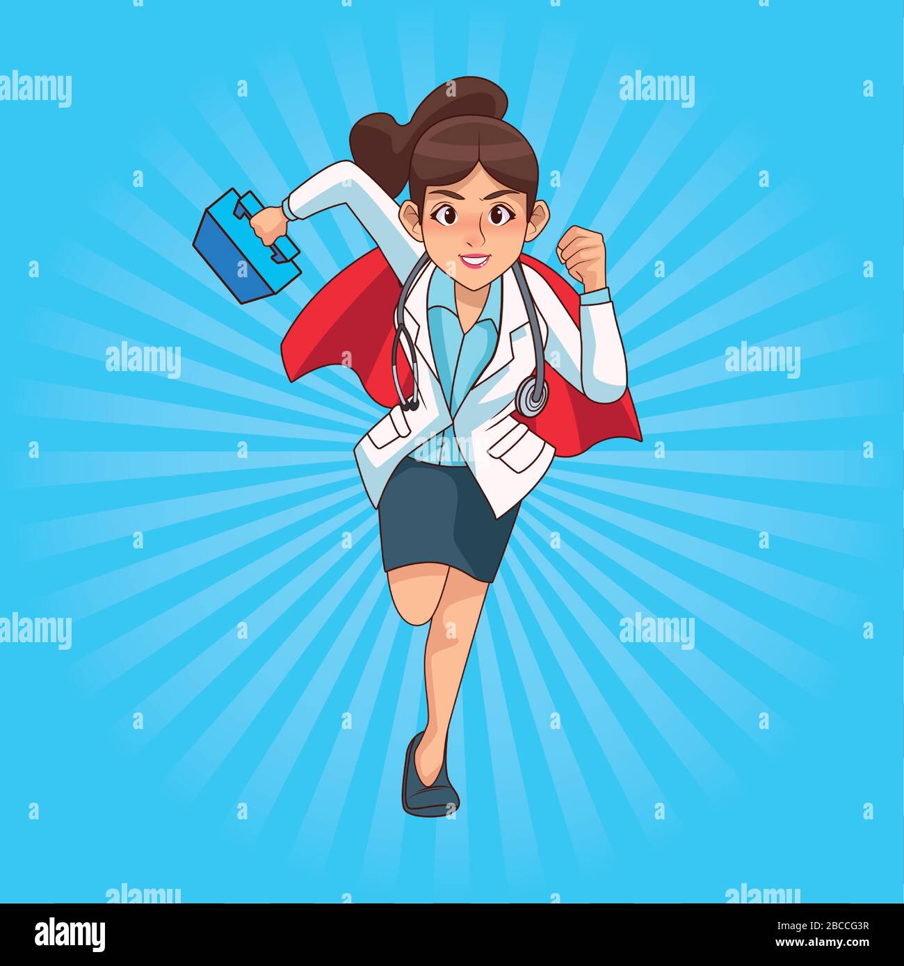 Girl cape run Stock Vector Images - Alamy