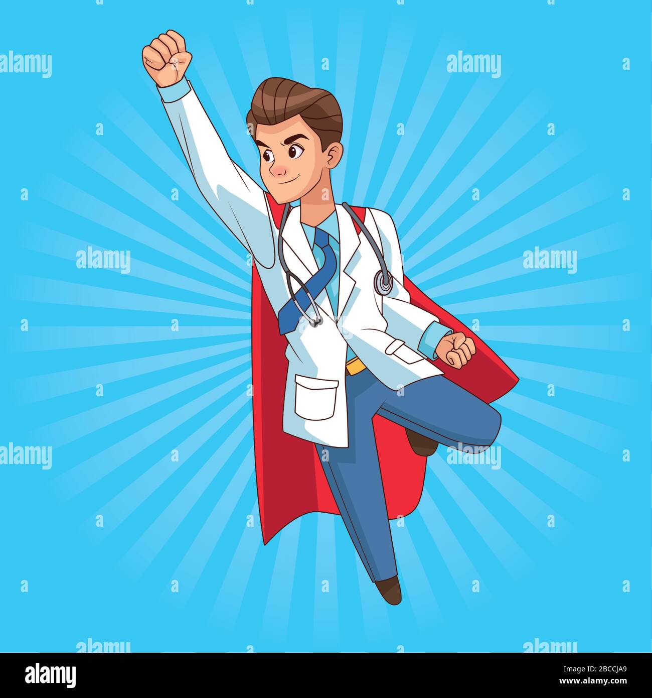 super doctor flying comic character Stock Vector Image & Art - Alamy