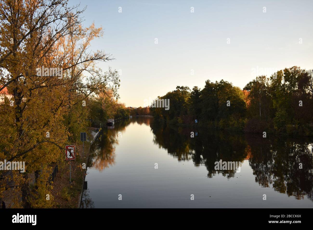 Spree fall river scene in Charlottenburg Berlin Stock Photo - Alamy