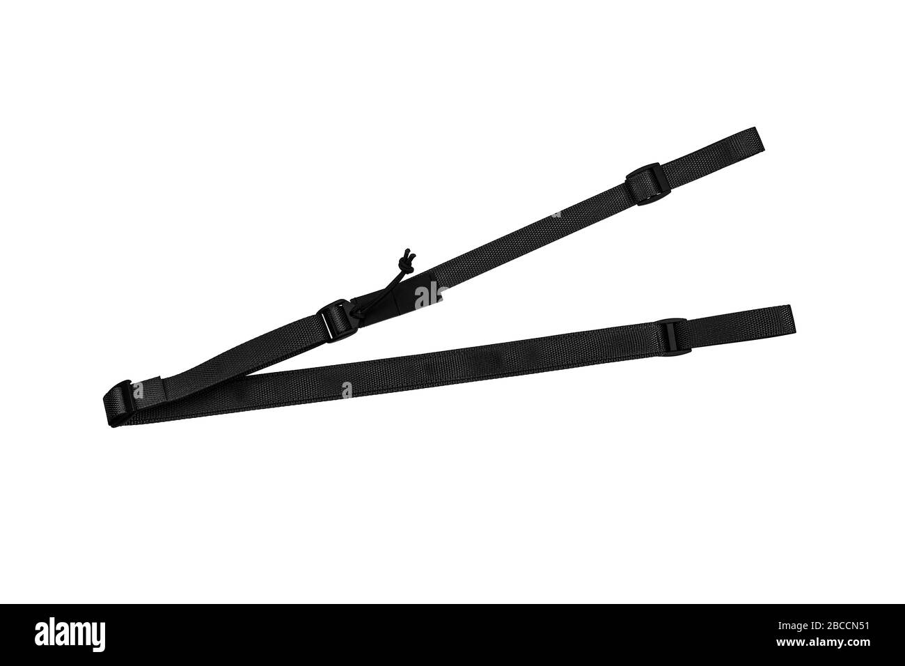 Shoulder strap. Green nylon fastening belt, strap isolated on white ...