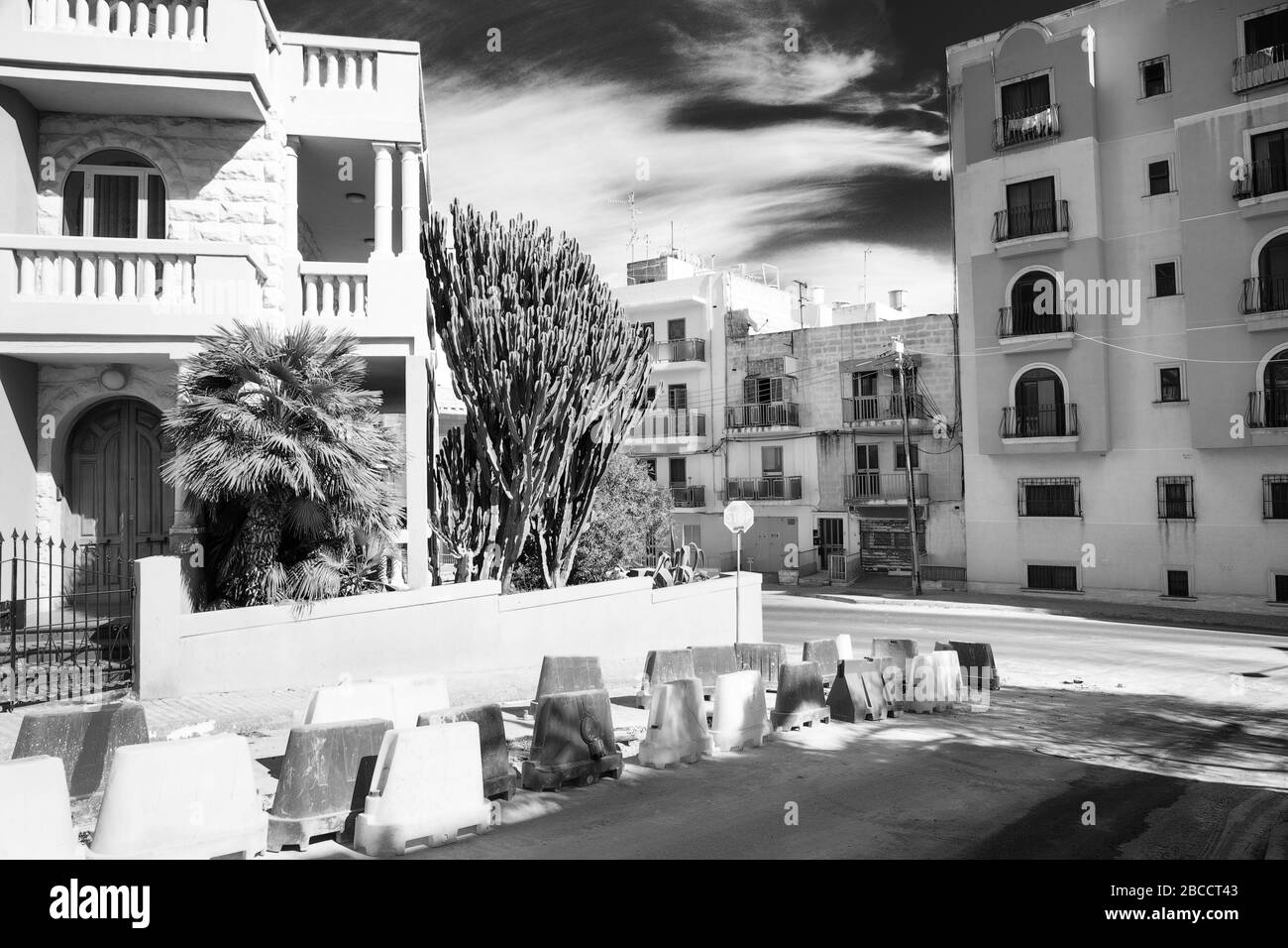 building and construction work of a building site in malta Stock Photo ...