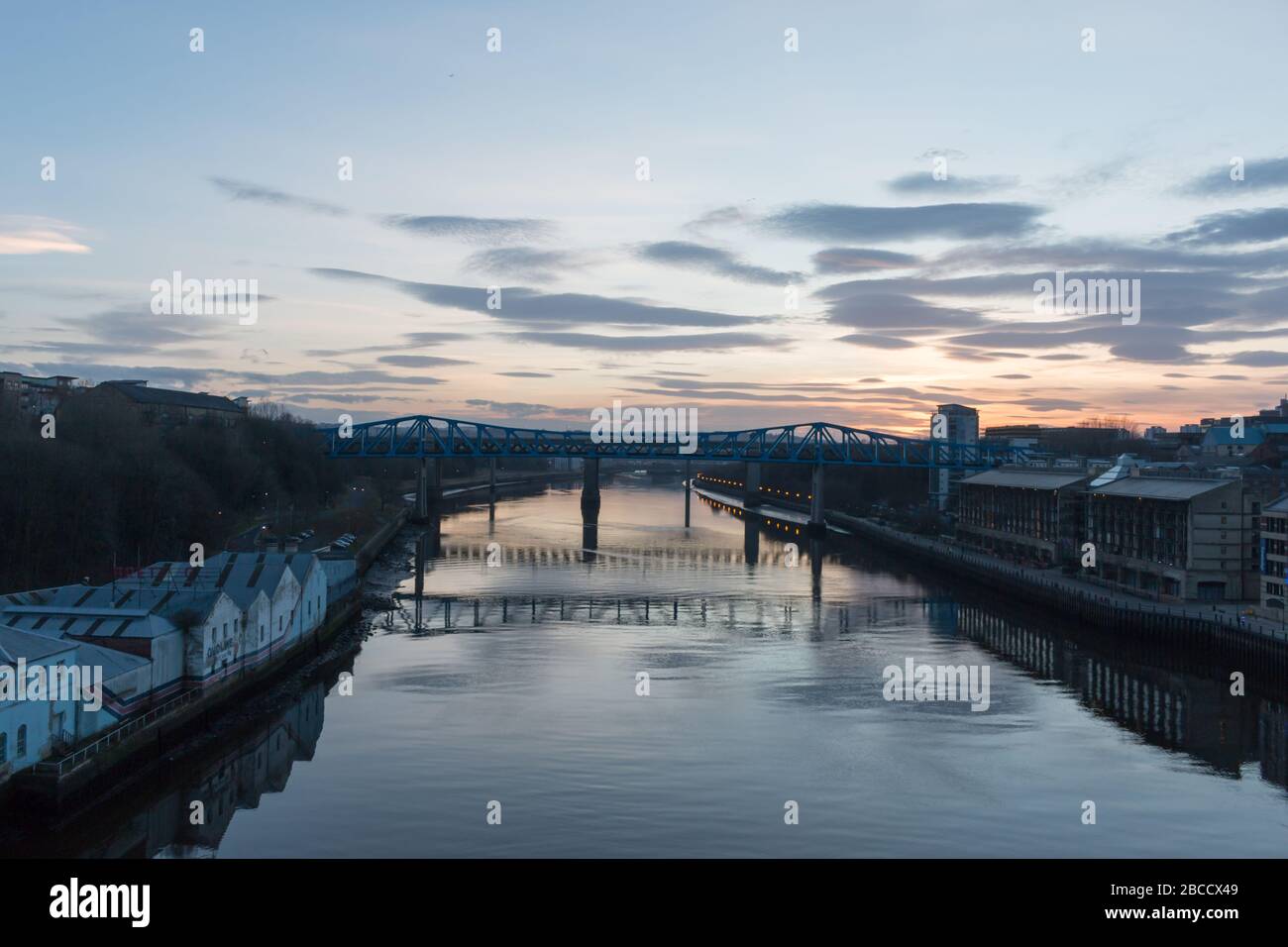 Cityscape of Newcastle upon Tyne, the most populous city in the North ...