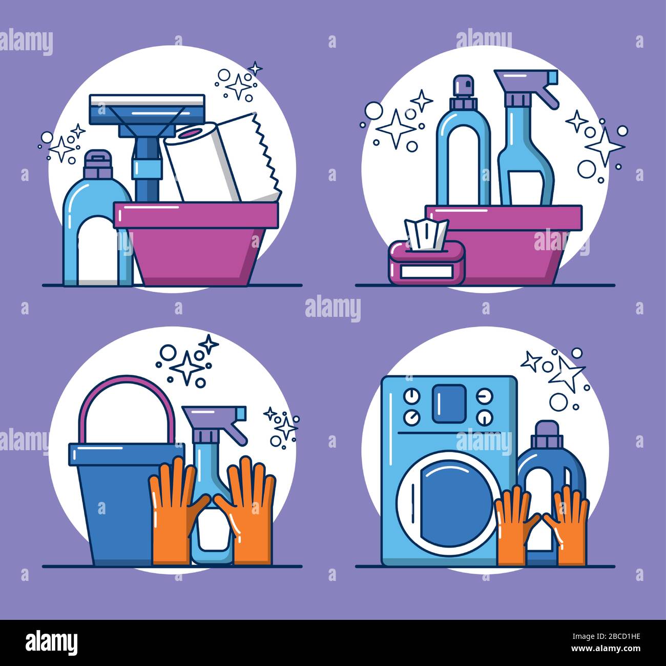 housekeeping tools and products icons Stock Vector Image & Art - Alamy