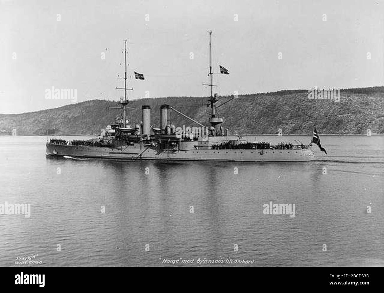 Norwegian coastal defence ship Black and White Stock Photos & Images ... Norwegian coastal defence ship Black and White Stock Photos & Images ...
