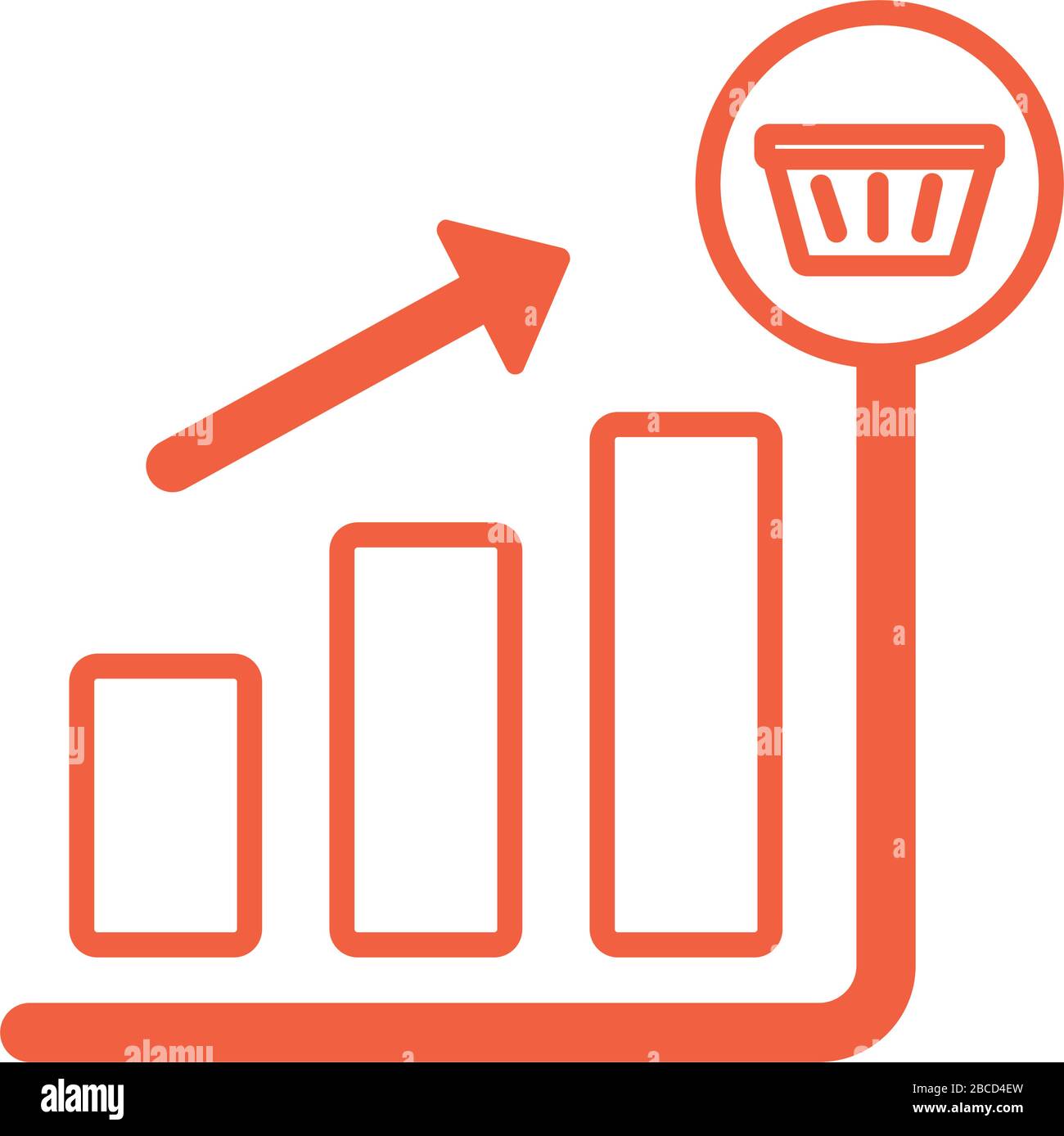 price hike arrow up in bars infographics line style Stock Vector Image ...