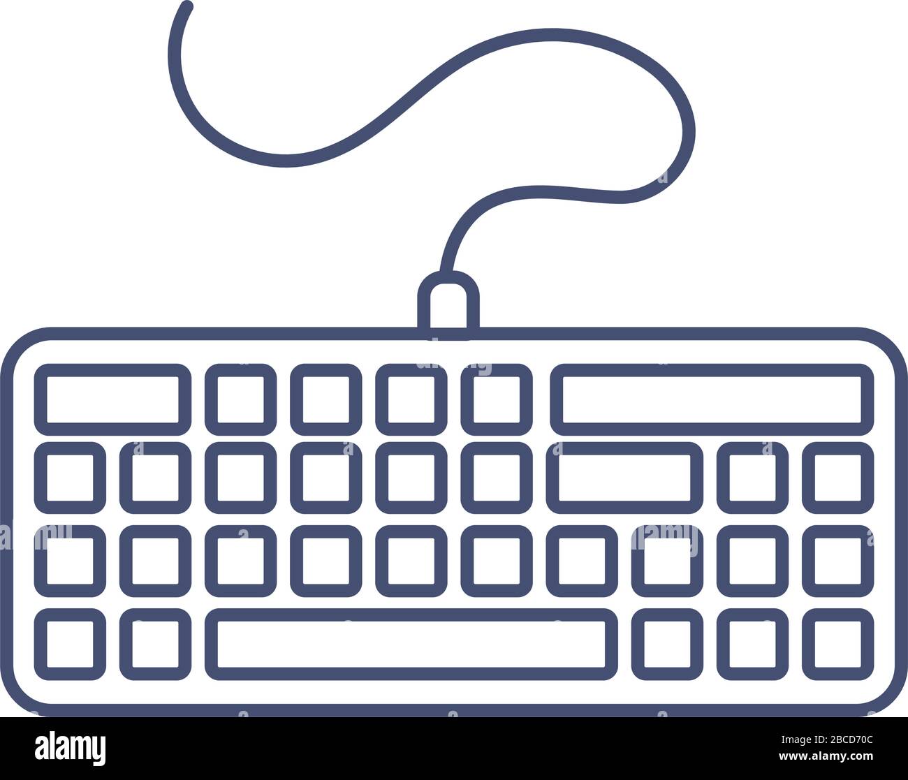 computer keyboard , line style icon vector illustration design Stock ...