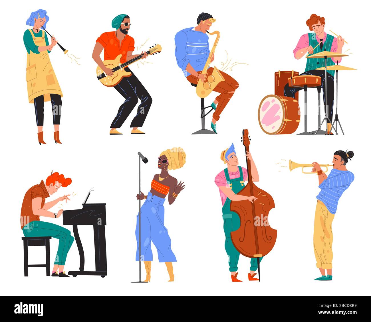 Man woman microphone stage Cut Out Stock Images & Pictures - Alamy