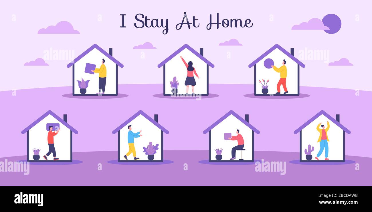 Social separation Stock Vector Images - Alamy