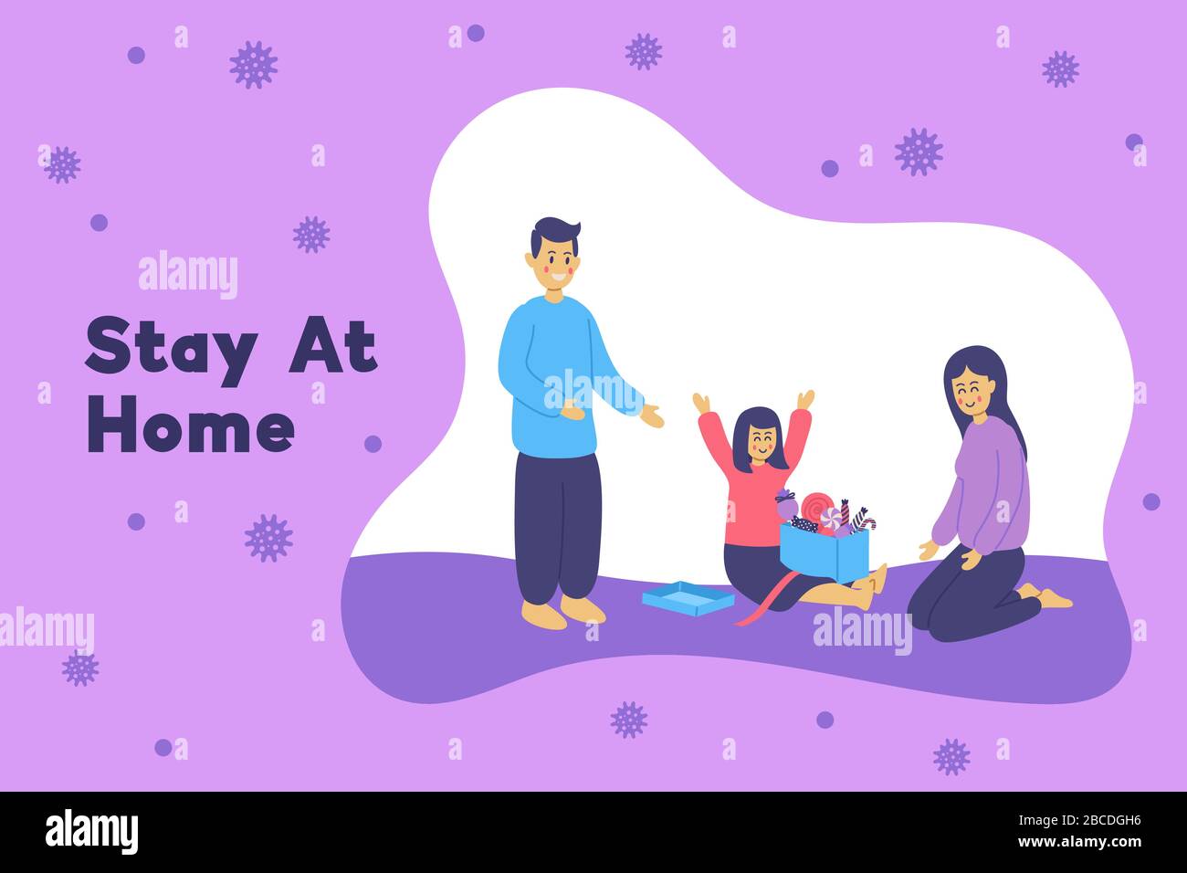 Coronavirus Covid-19, I stay at home awareness and coronavirus ...