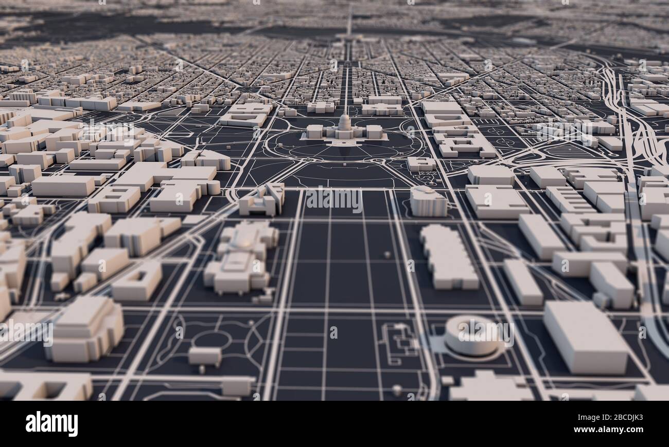 Downtown dc map hi-res stock photography and images - Alamy