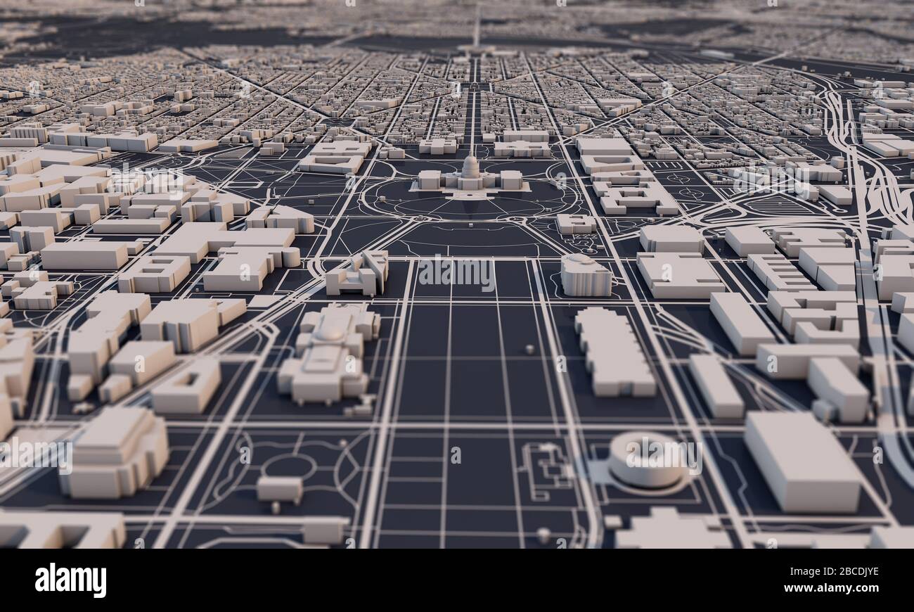 Downtown dc map hi-res stock photography and images - Alamy