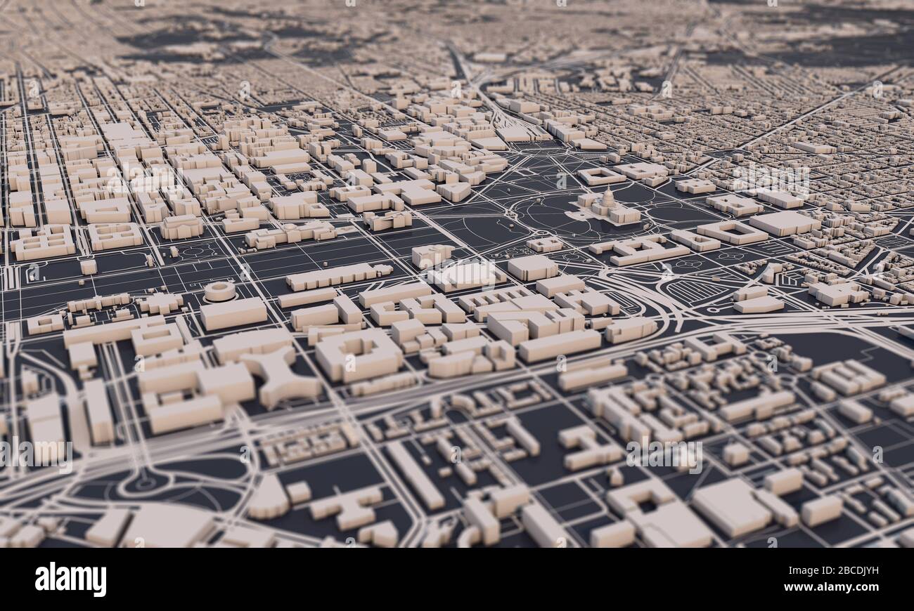 Downtown dc map hi-res stock photography and images - Alamy