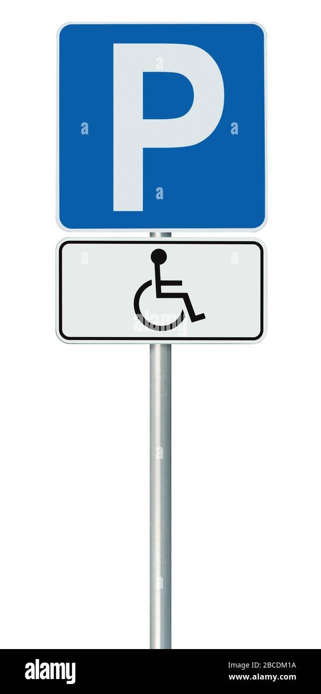 Pole sign disabled parking sign hi-res stock photography and images - Alamy