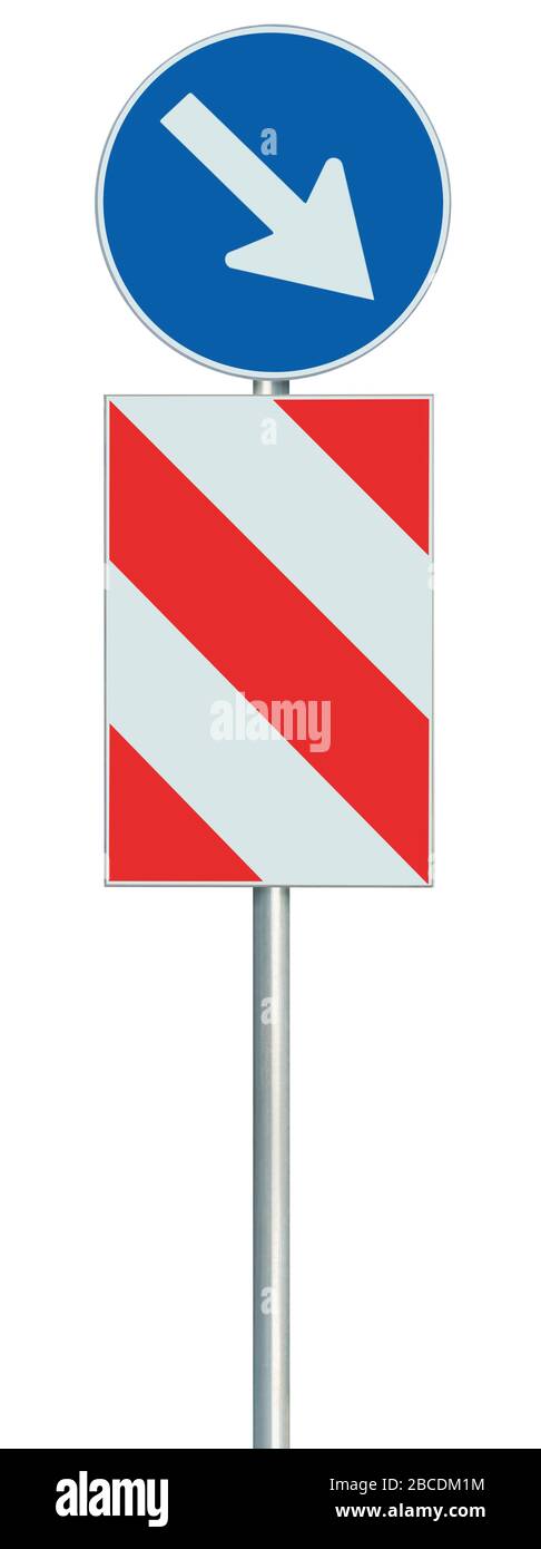 Road sign keep right symbol hi-res stock photography and images - Alamy