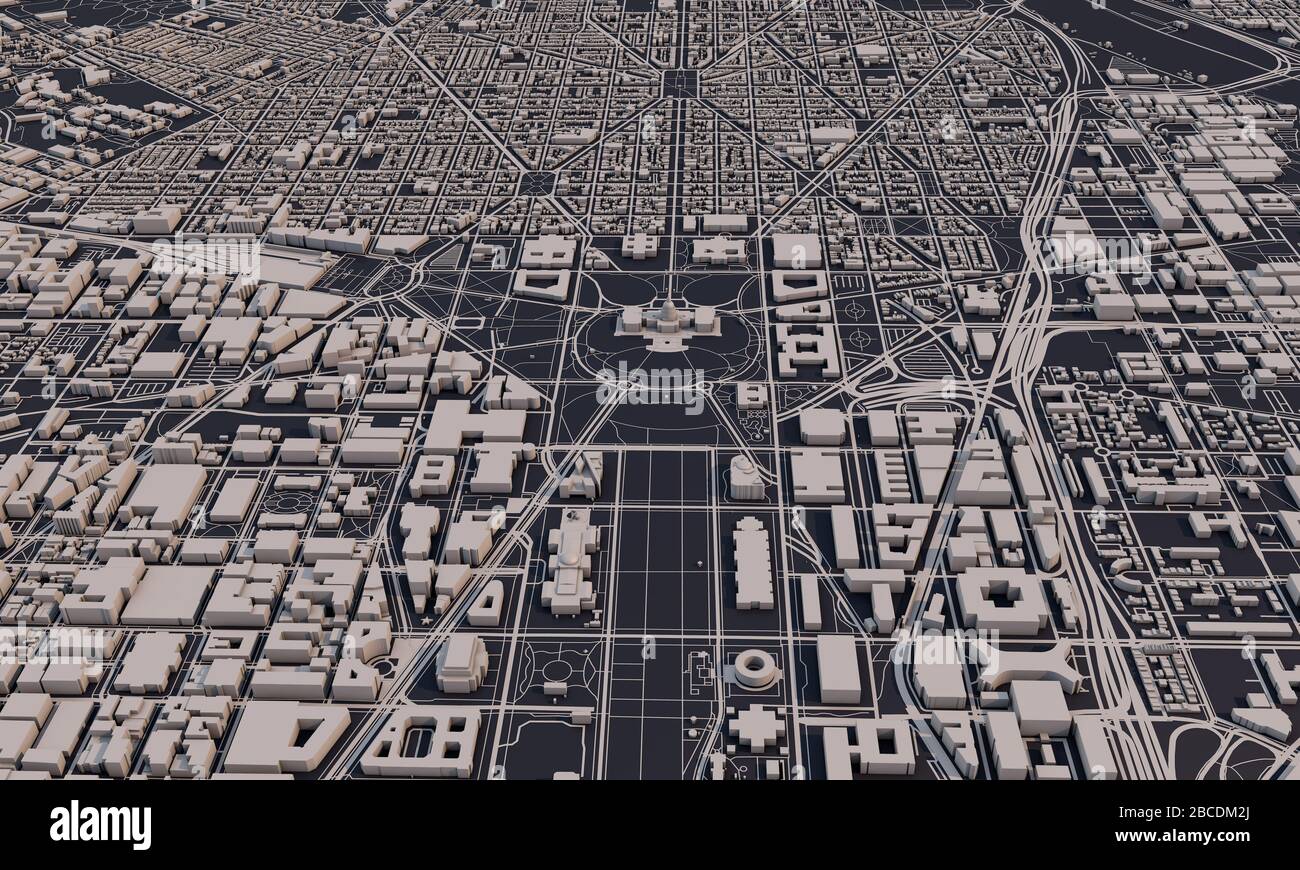 Downtown dc map hi-res stock photography and images - Alamy