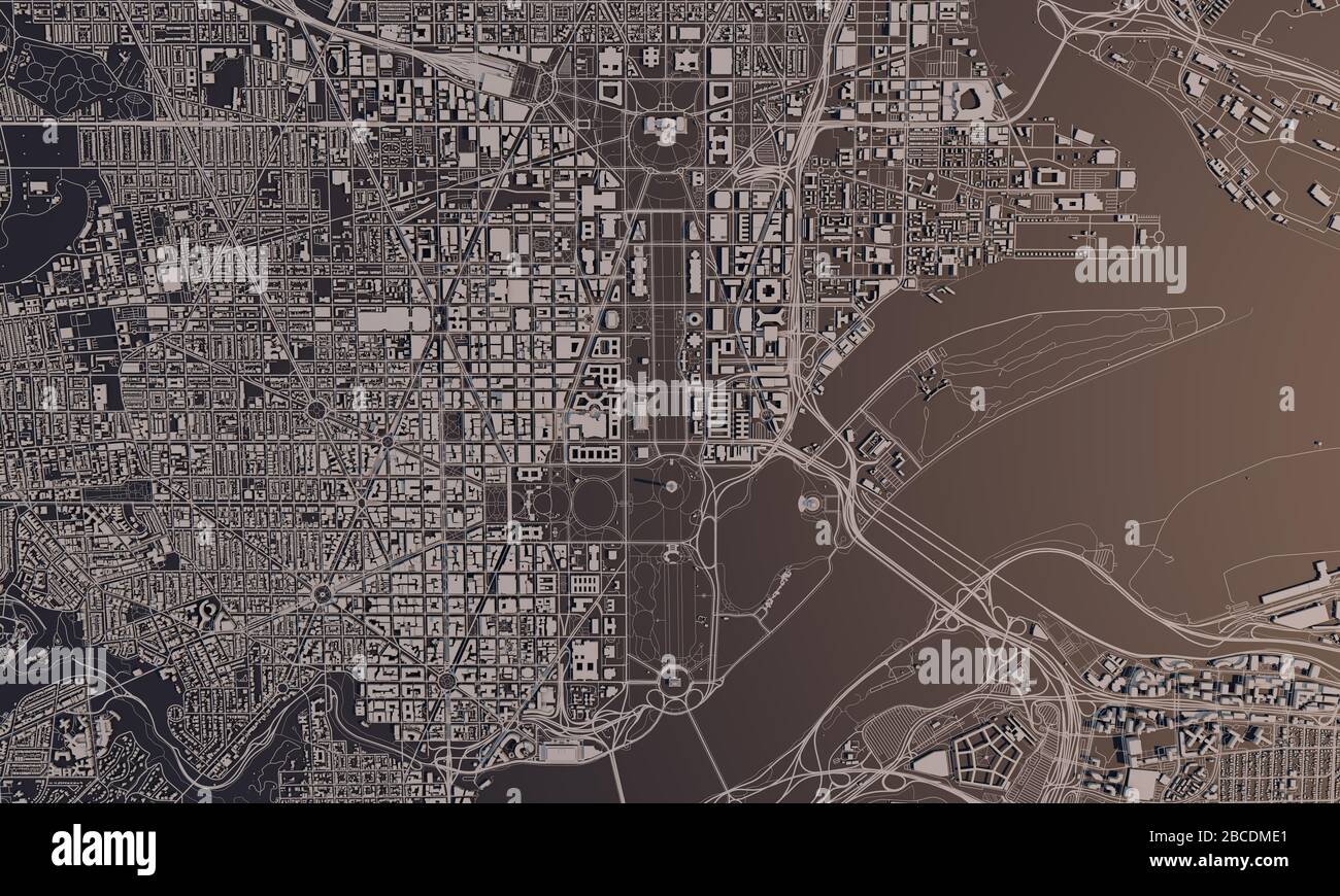 Downtown dc map hi-res stock photography and images - Alamy