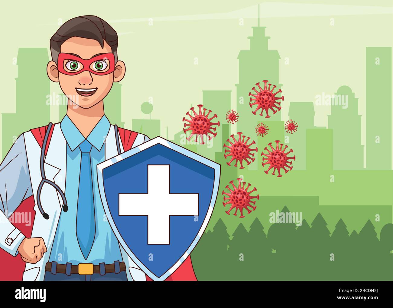 Professional doctor hero cape shield hi-res stock photography and ...