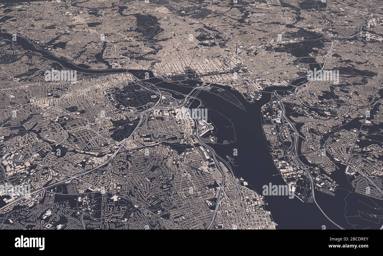 Downtown dc map hi-res stock photography and images - Alamy