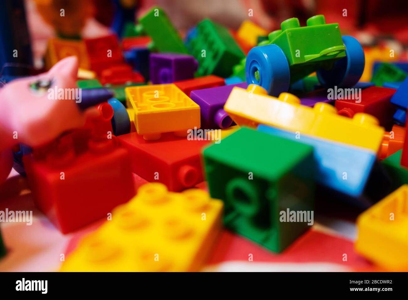 Bricks of colors Stock Photo - Alamy
