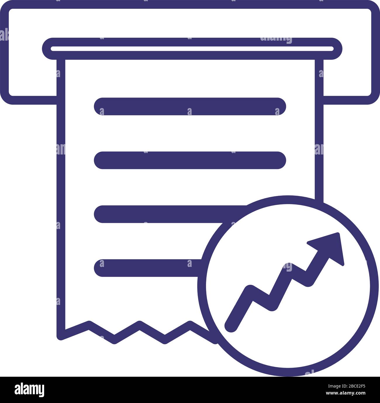price hike receipt with arrow up infographic line style Stock Vector ...