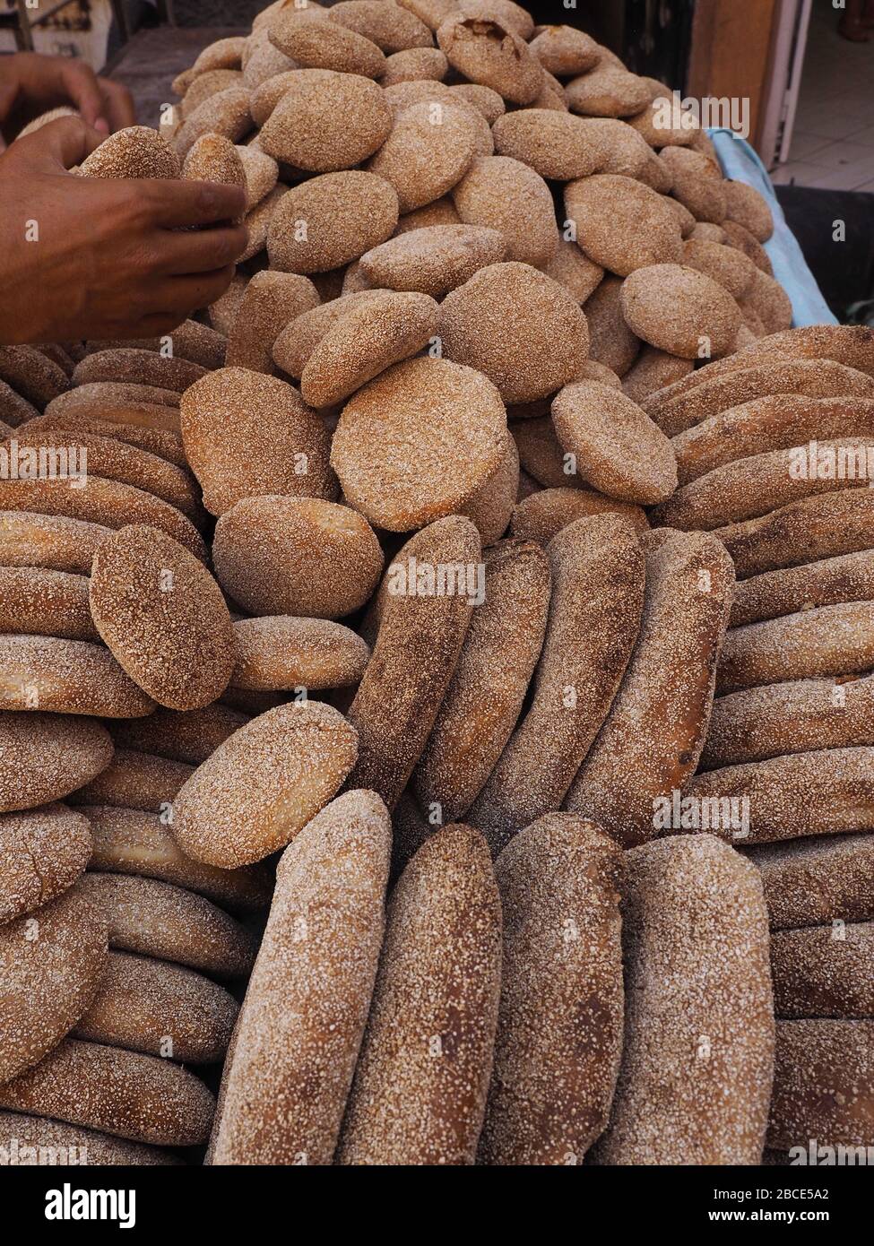 Local bread, Medina, Marrakech, Morocco, North Africa Stock Photo - Alamy