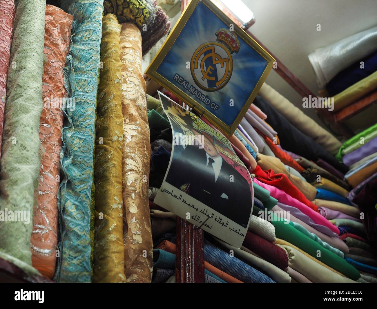 Mellah, tissue market, Jewish district, Marrakech, Morocco, North ...