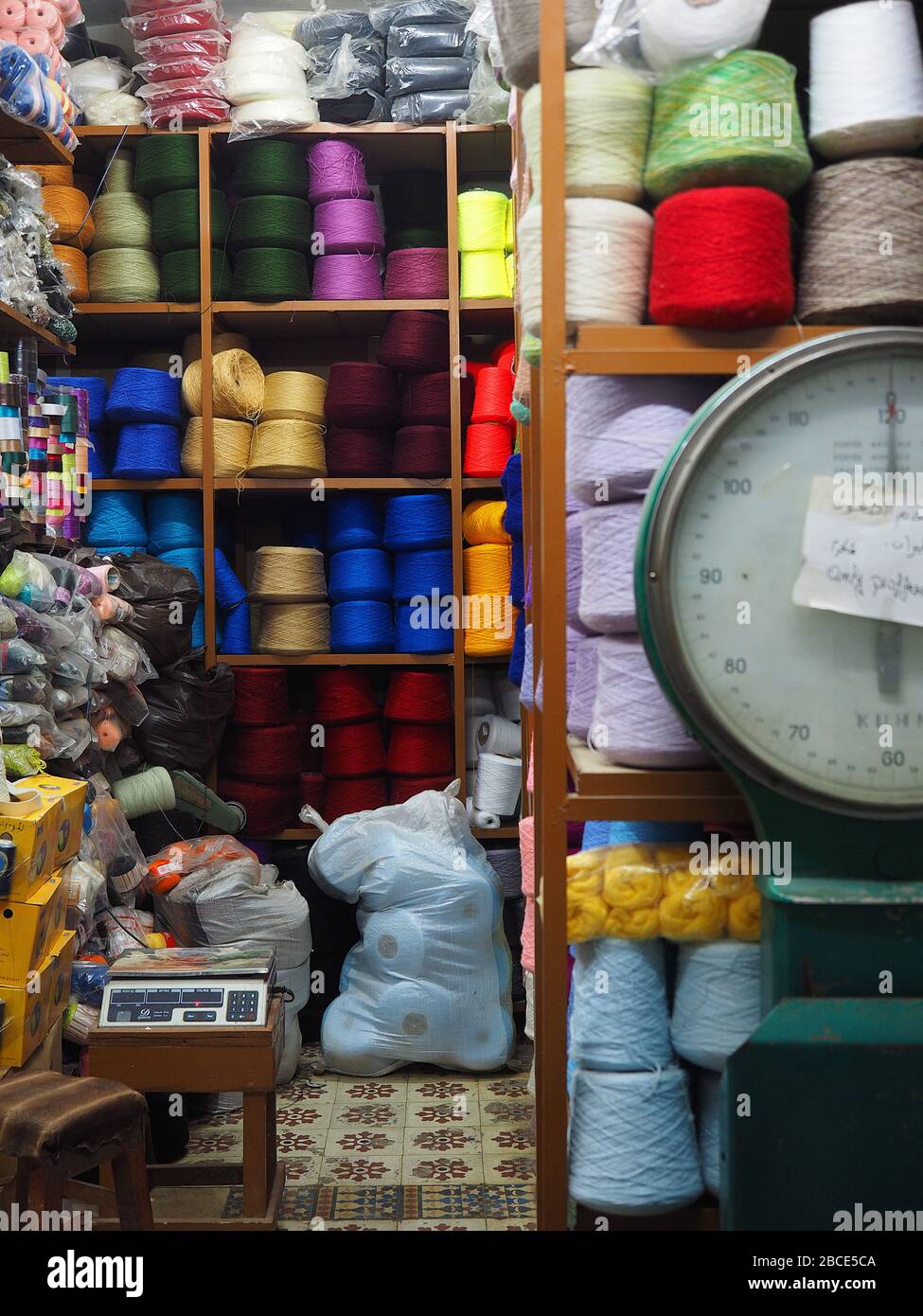 Mellah, tissue market, Jewish district, Marrakech, Morocco, North ...