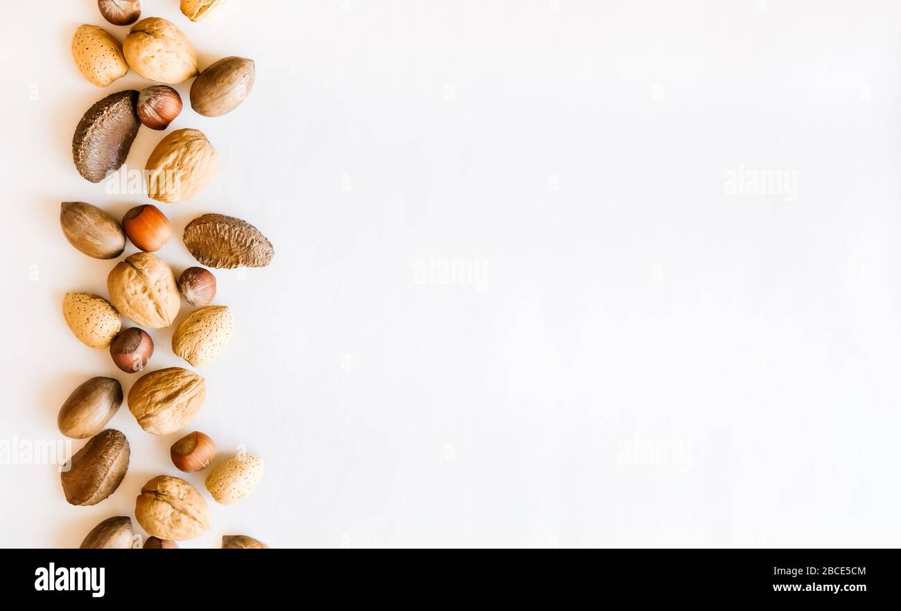 Nut mix frame Stock Photo - Alamy
