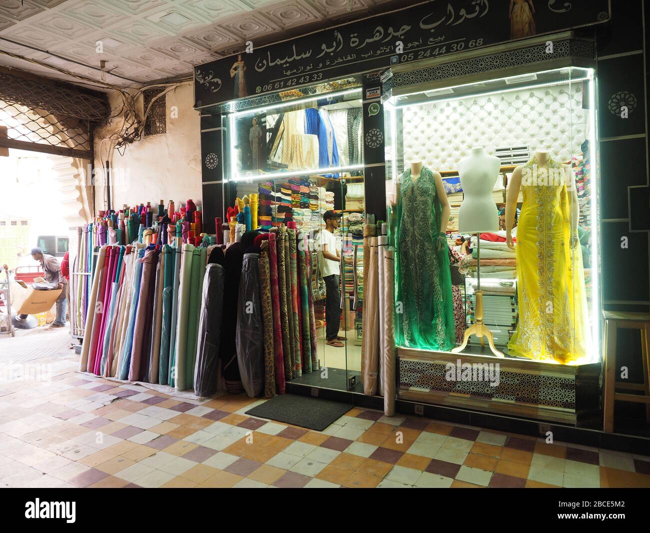 Mellah, tissue market, Jewish district, Marrakech, Morocco, North ...