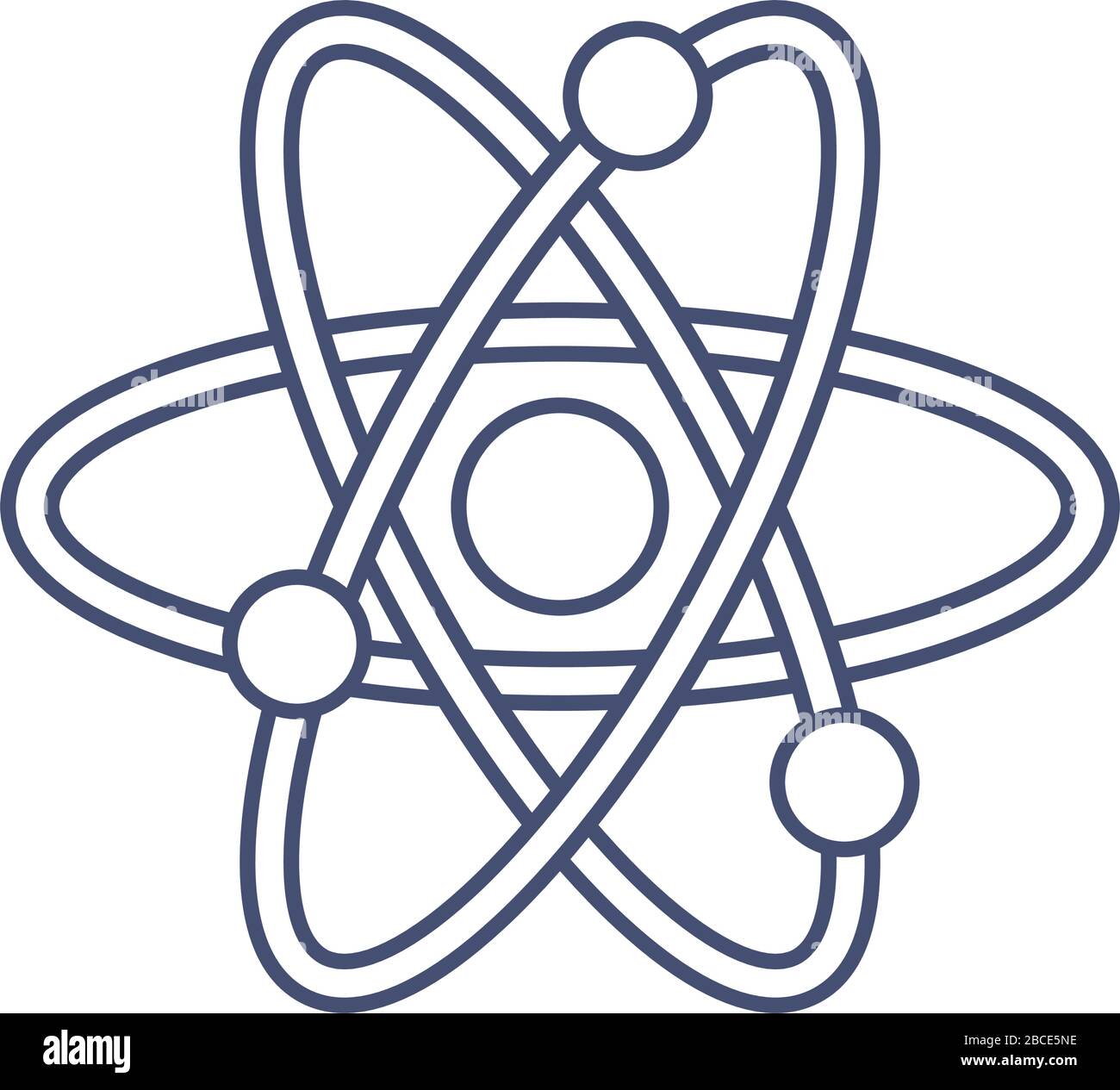 atom symbol , line style icon vector illustration design Stock Vector ...