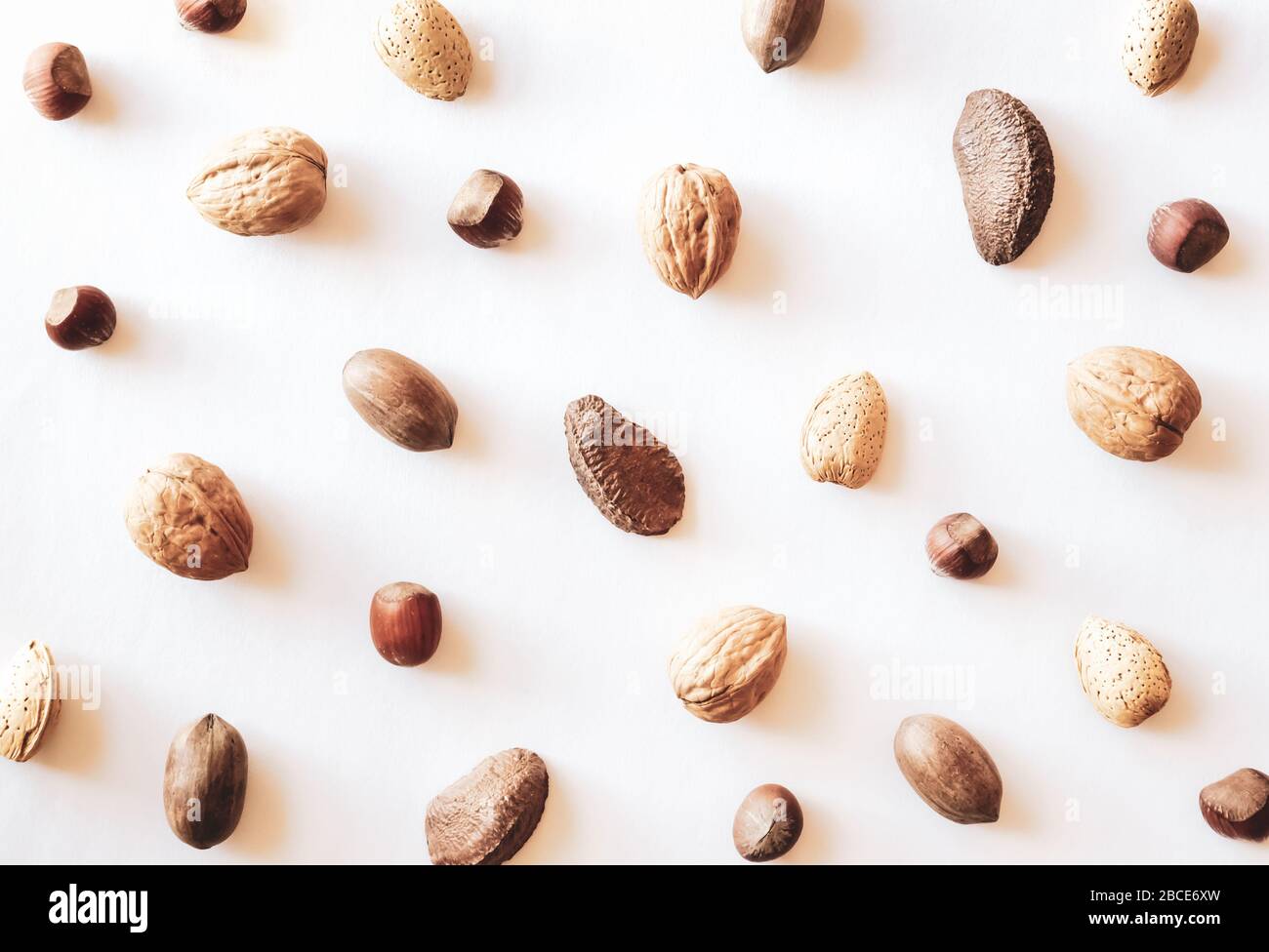 Nut mix pattern Stock Photo - Alamy