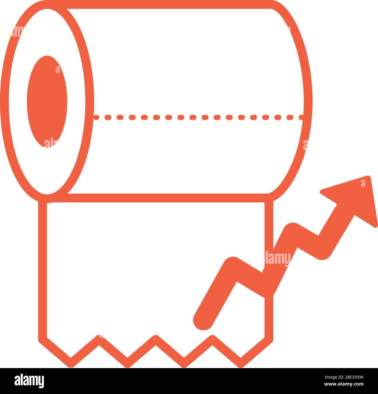 price hike receipt with arrow up infographic line style Stock Vector ...