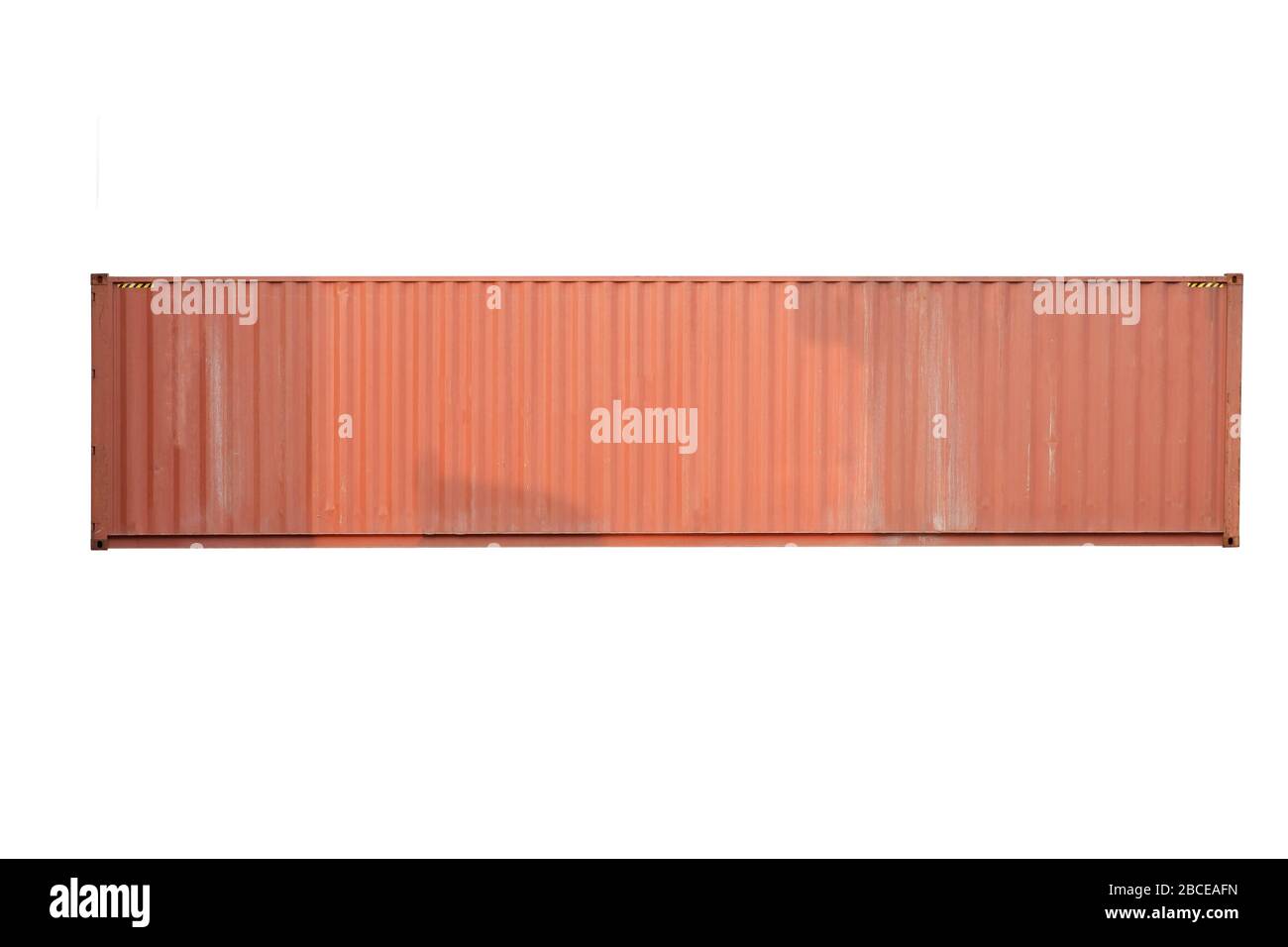 Red container Cut the white back Stock Photo - Alamy