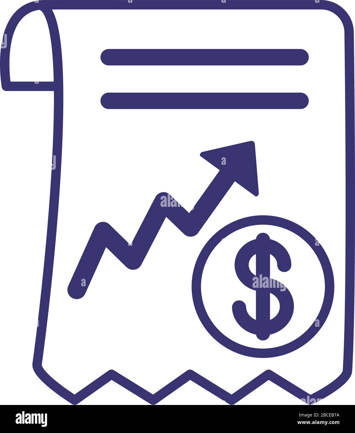price hike receipt with arrow up infographic line style Stock Vector ...