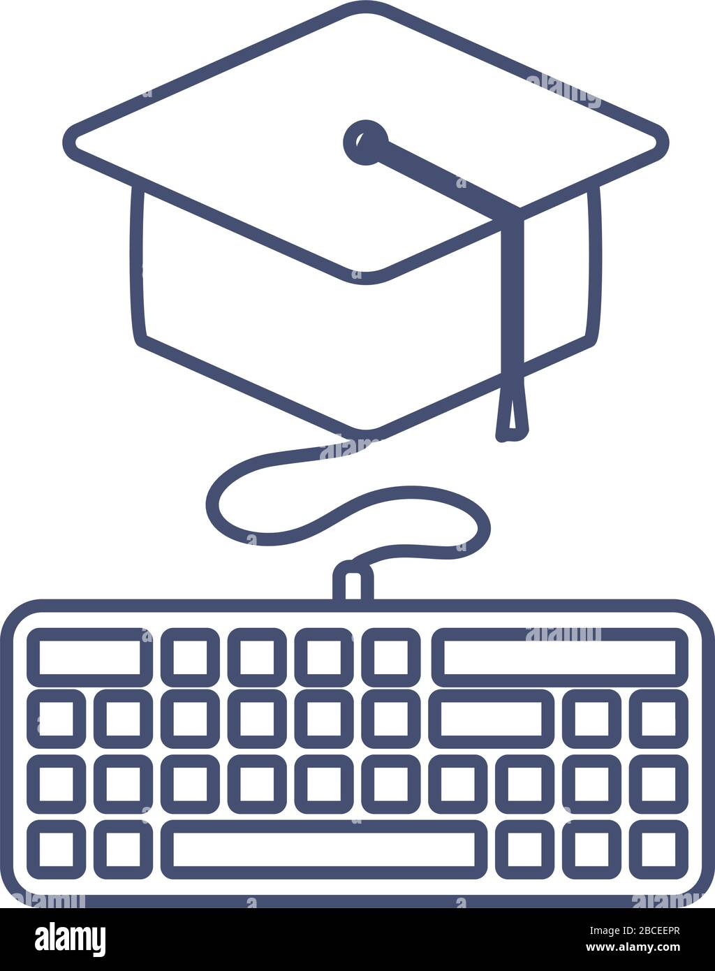 White line computer monitor graduation hi-res stock photography and ...