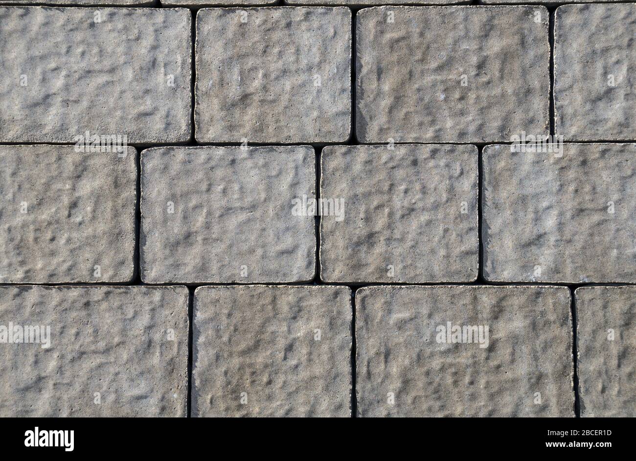 Simple and quick construction. City pavement made of cement paving ...