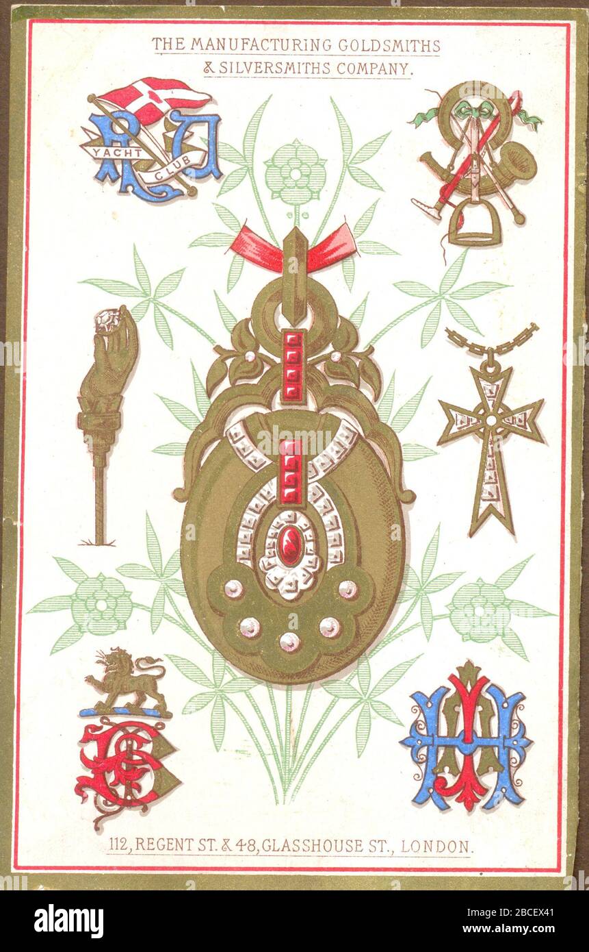 Chromolilthographed Trade card for The Manufacturing Goldsmiths ...
