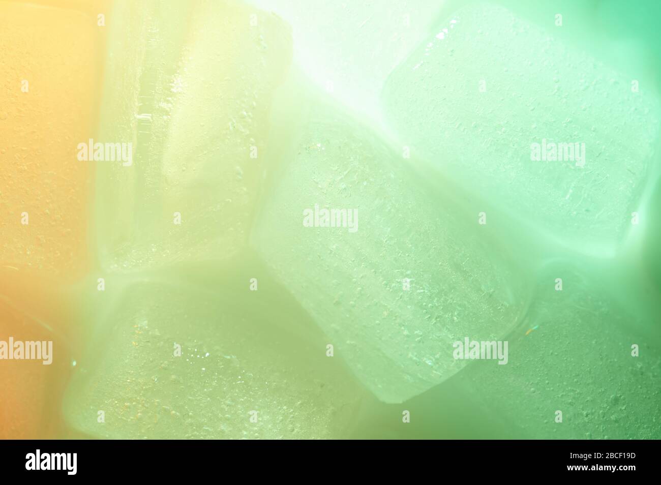 Green color ice cubes pattern close up background Stock Photo - Alamy