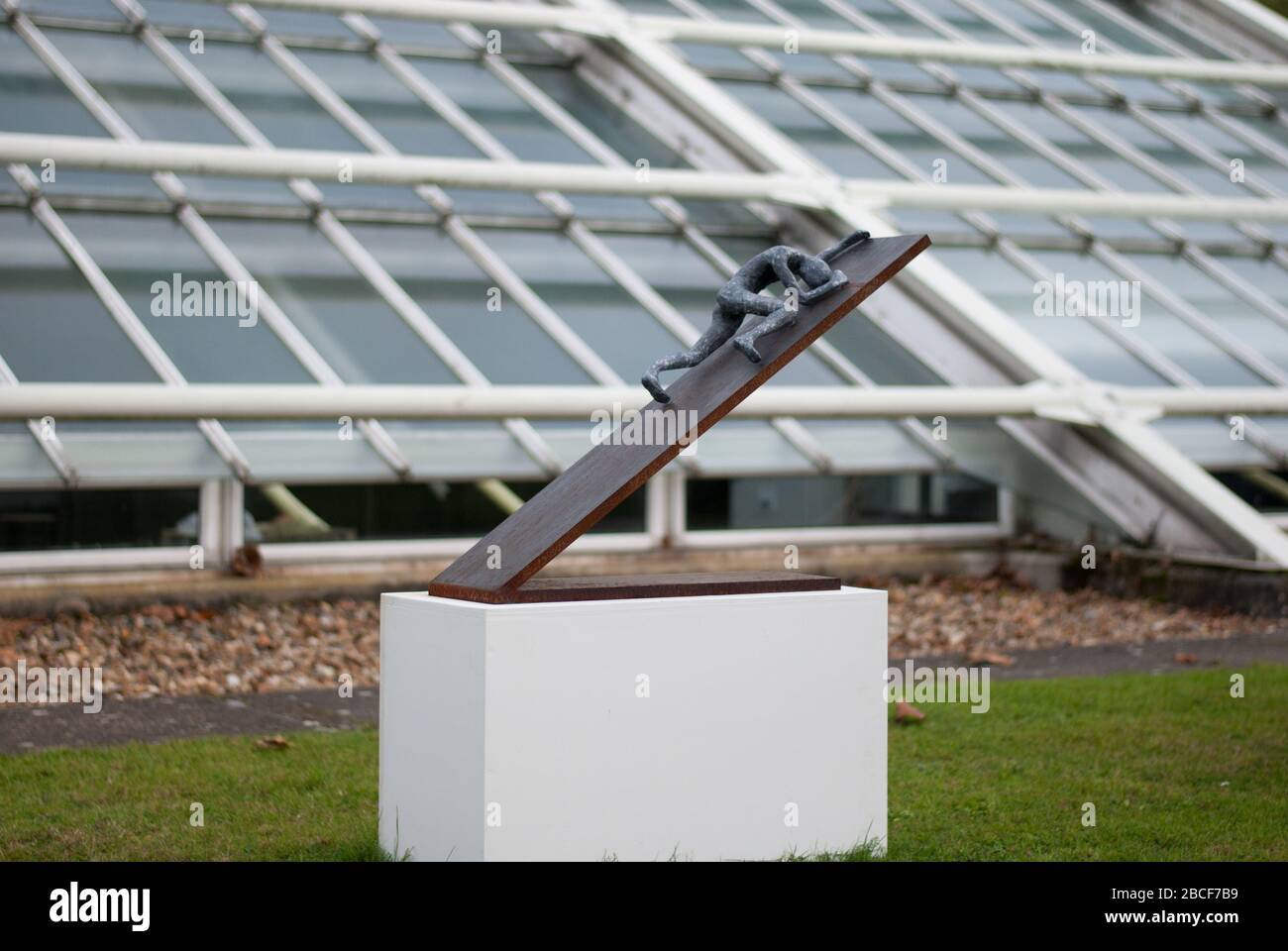 Look Climb 2 Sculpture by Simon Jago Frame Corrten Wax Sculpt at Kew ...