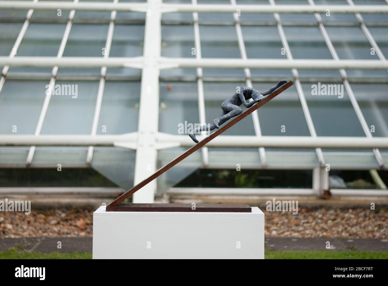 Look Climb 2 Sculpture by Simon Jago Frame Corrten Wax Sculpt at Kew ...