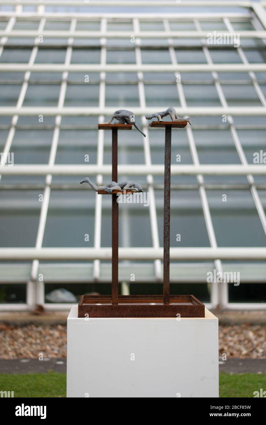 Look Climb 2 Sculpture by Simon Jago Frame Corrten Wax Sculpt at Kew ...