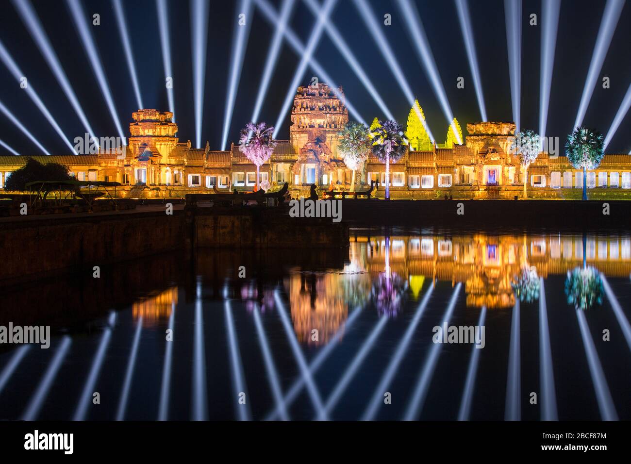 Angkor wat light up Stock Photo - Alamy
