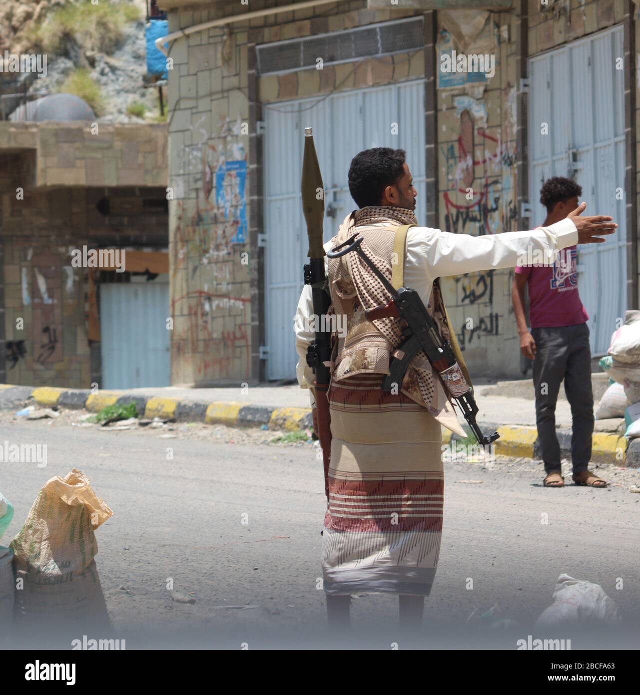 Taiz / Yemen - 02 Nov 2016: Soldier fighting in the ranks of the ...